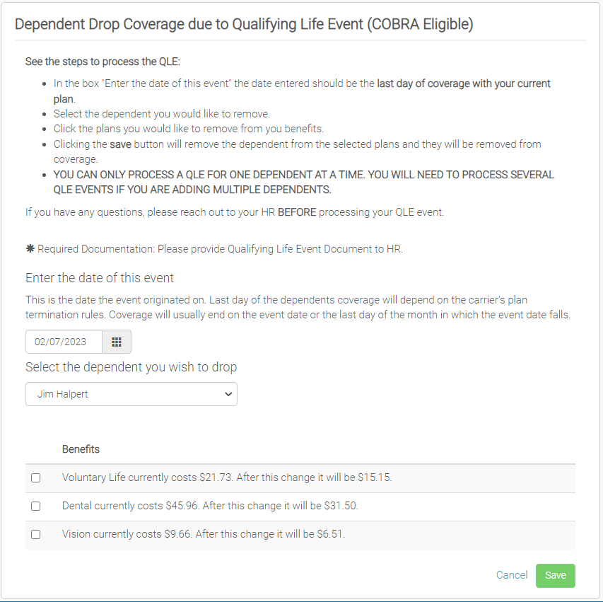How to Process a Qualifying Life Event (QLE) in Employee Navigator ...